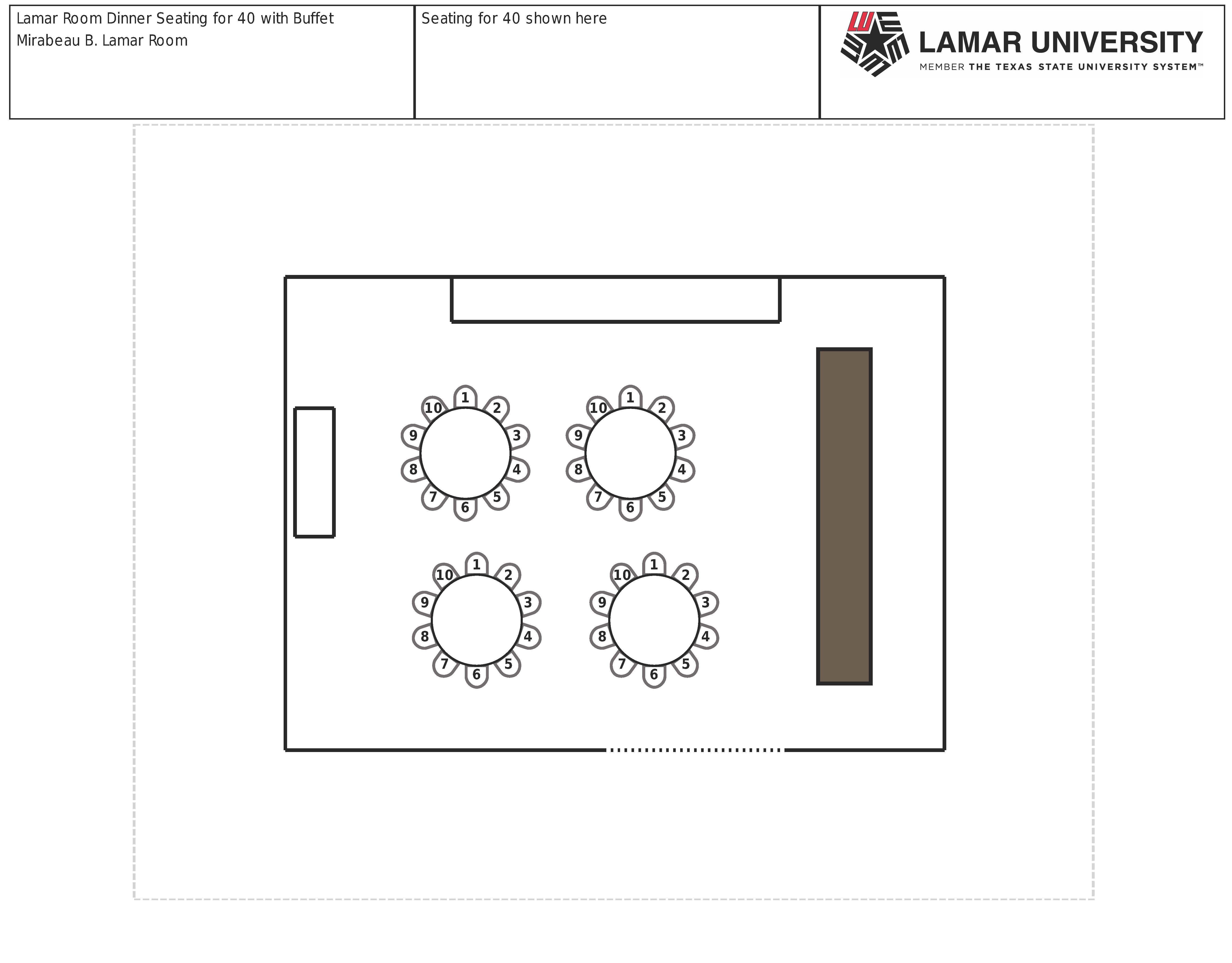 Office of Event Management | Reception Center Rooms | Layout Options ...