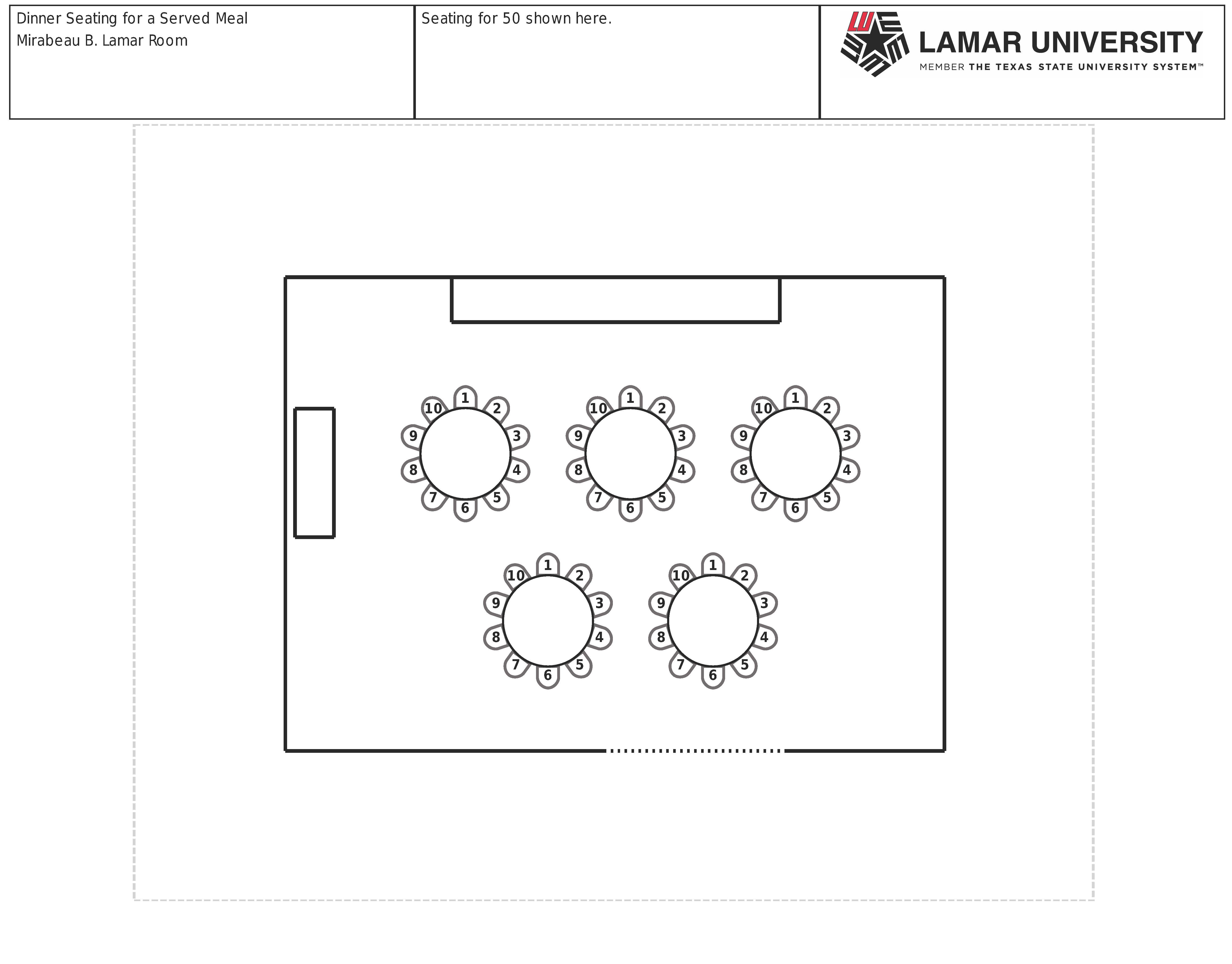 Office of Event Management | Reception Center Rooms | Layout Options ...
