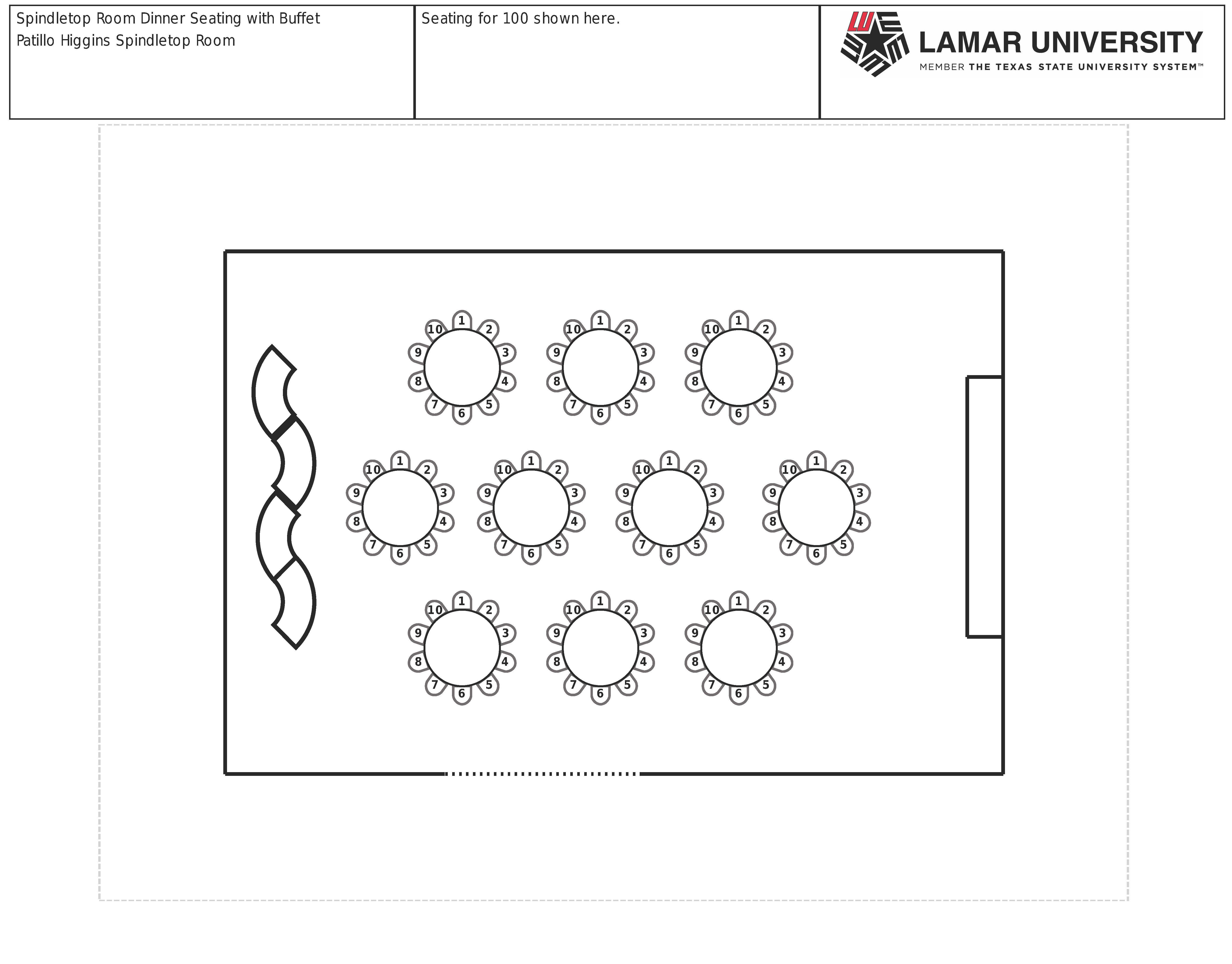 Office of Event Management | Reception Center Rooms | Layout Options ...