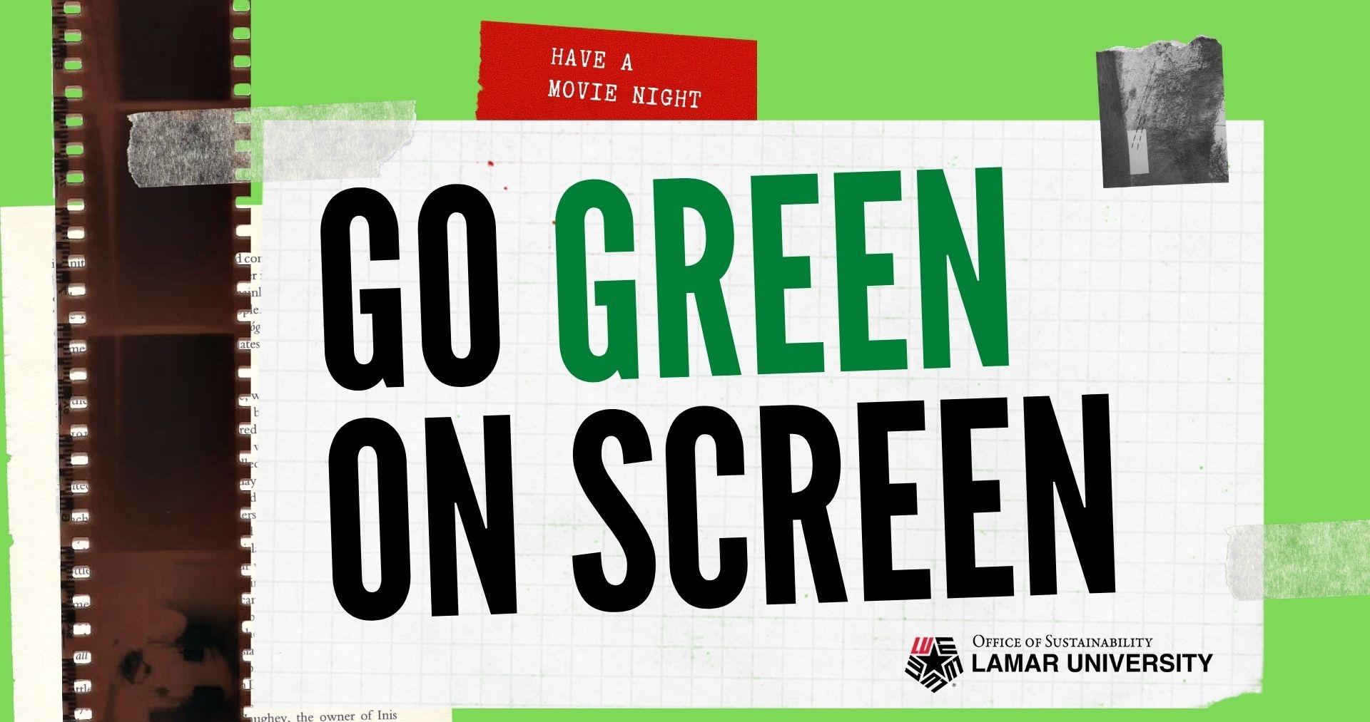 GO GREEN on screen